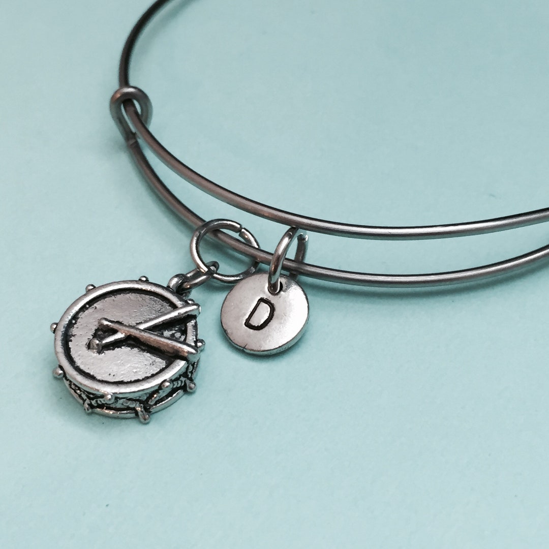 Drum Bangle, Drum Charm Bracelet, Expandable Bangle, Charm Bangle ...