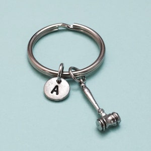 Gavel Keychain, Gavel Charm, Mallet Keychain, Personalized Keychain ...