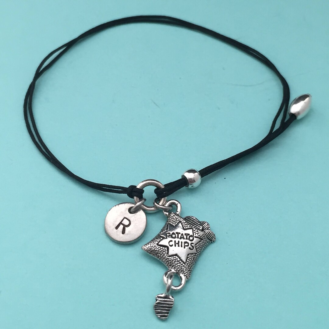 Potato Chips Cord Bracelet, Potato Chips Charm Bracelet, Adjustable ...