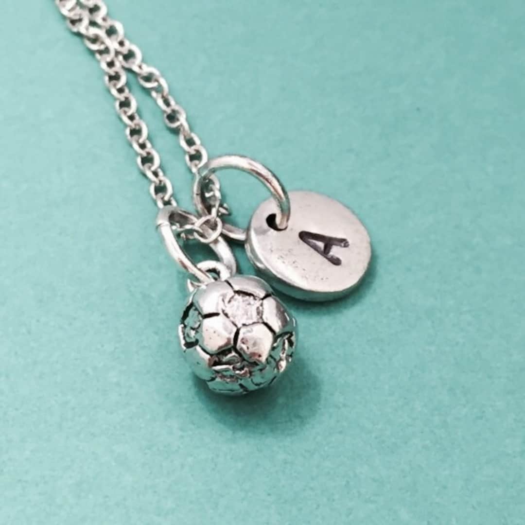 Soccer Charm Necklace, Soccer Ball Necklace, Sports Necklace ...