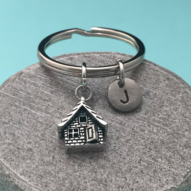 House Keychain House Charm Home Keychain Personalized - Etsy