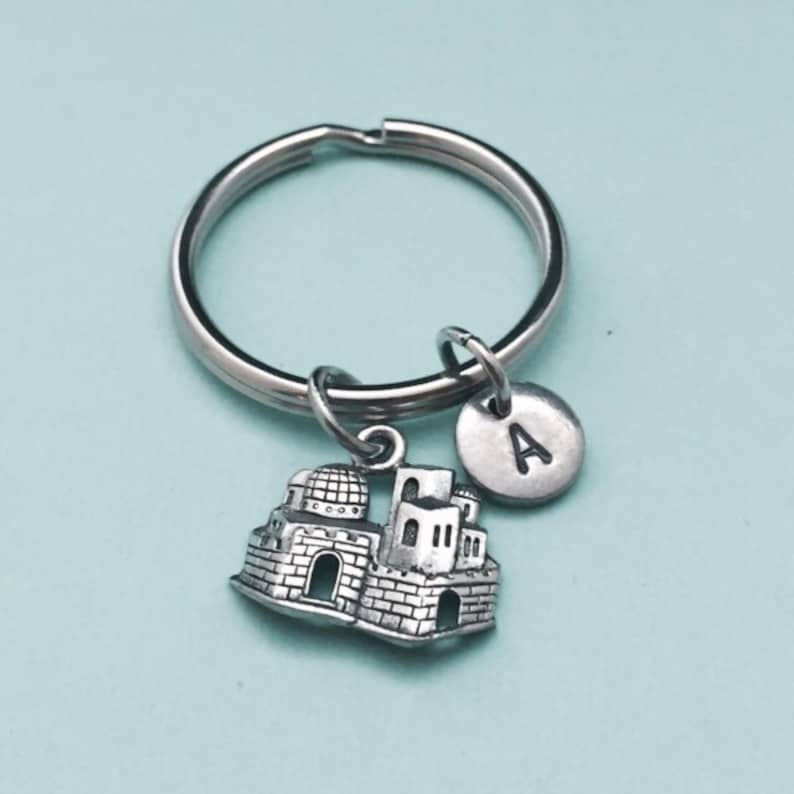 Jerusalem Keychain, Jerusalem Charm, Place Keychain, Personalized ...