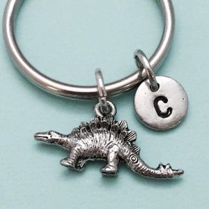 Stegosaurus Keychain, Dinosaur Keychain, Dinosaur Charm, Dino Keychain ...