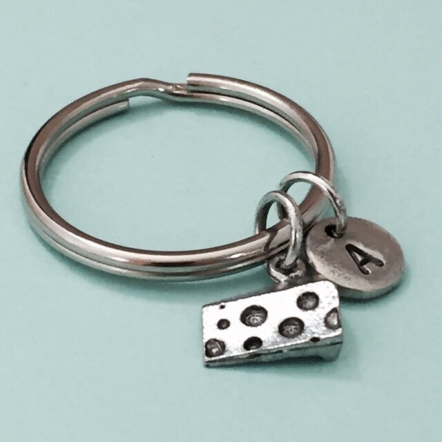 Cheese Keychain, Cheese Charm, Food Keychain, Personalized Keychain ...