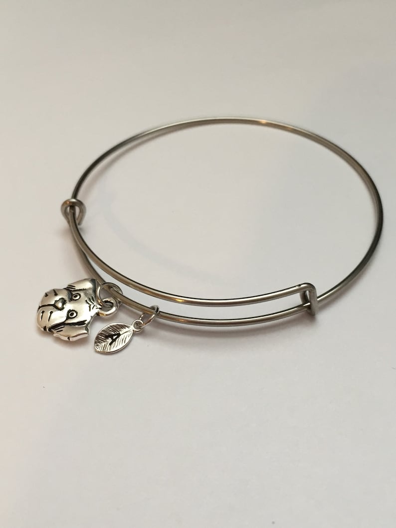 Dog Bangle, Dog Charm Bracelet, Expandable Bangle, Charm Bangle ...