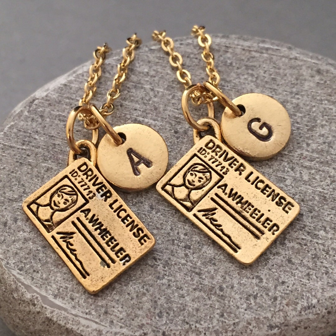 Best Friend Necklace, Drivers License Necklace, License Necklace, Bff ...