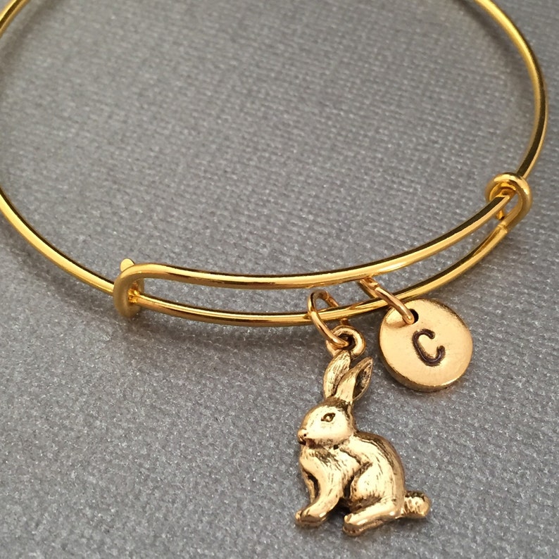 Bunny Bangle Bunny Charm Bracelet Expandable Bangle Charm - Etsy