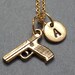 Gun Necklace, Gun Charm, Weapon Necklace, Personalized Necklace ...