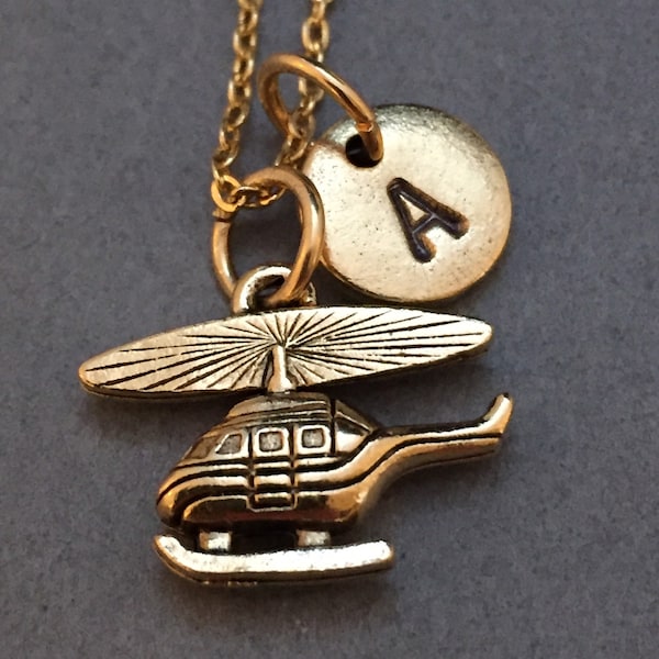 Helicopter Necklace - Etsy