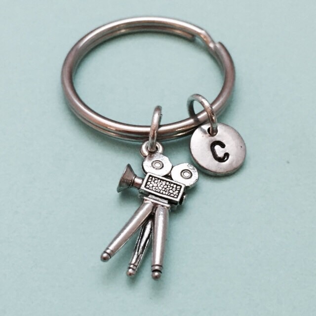 Movie Camera Keychain, Movie Camera Charm, Director Keychain ...
