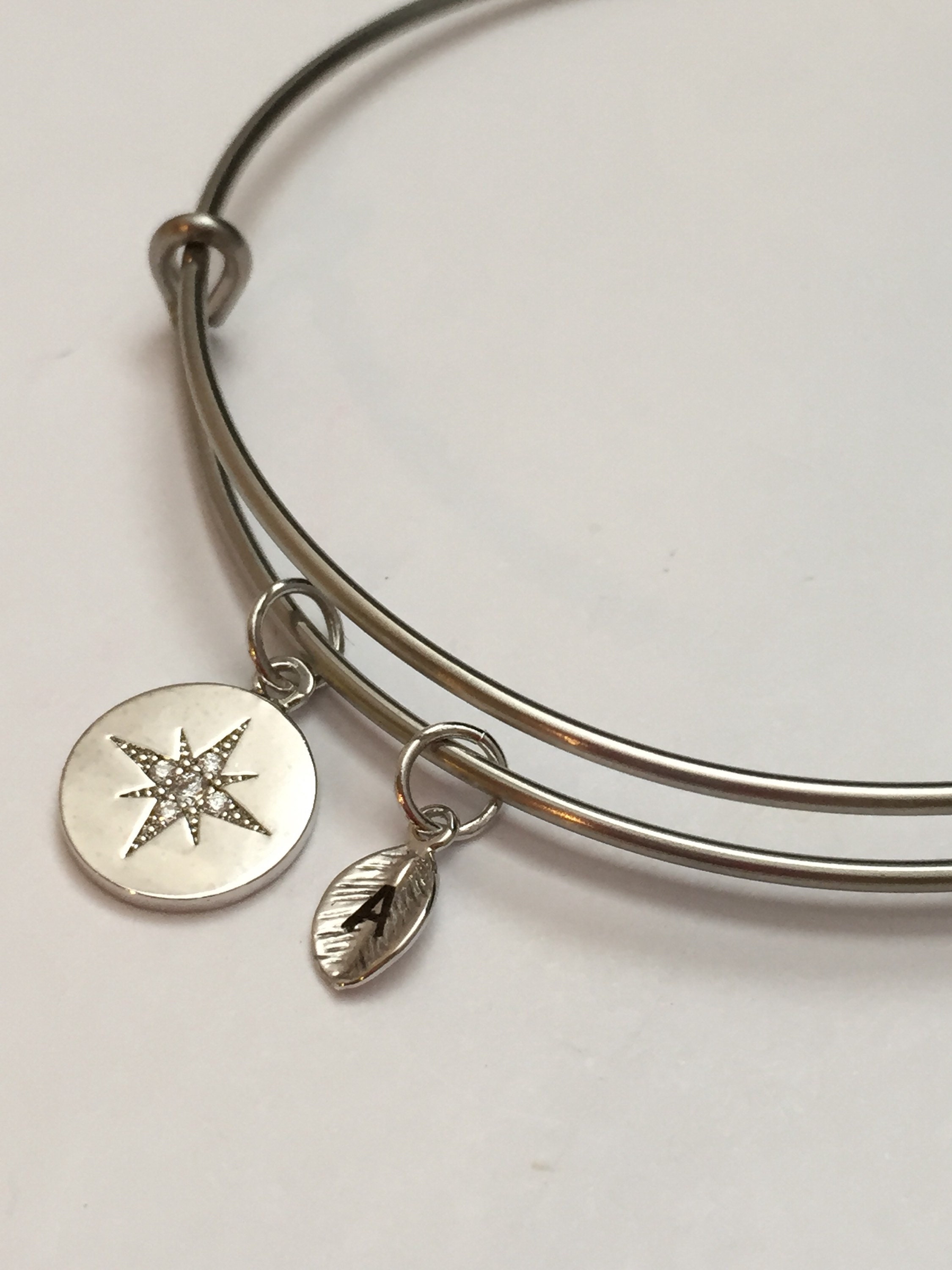 Diamond Star Compass Bangle Diamond Star Compass Charm - Etsy
