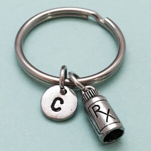 Prescription Bottle Keychain, Pill Bottle Keychain, Rx Bottle, Medicine ...