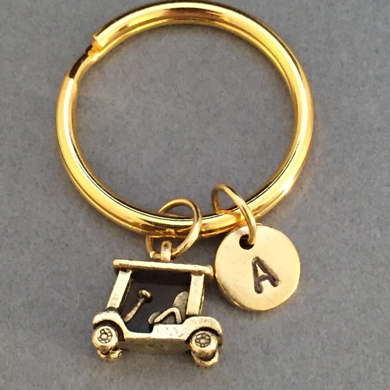 Golf Cart Keychain, Golf Cart Charm, Golf Keychain, Personalized ...