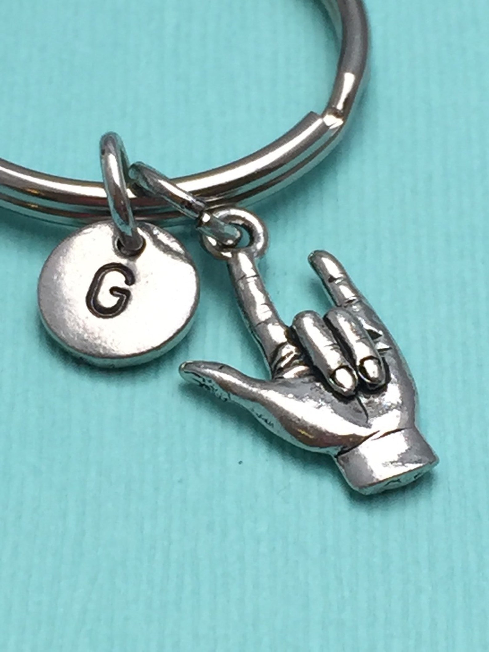 I Love You Keychain Love Keychain Sign Language Keychain | Etsy