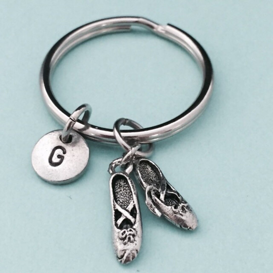 Ballet Shoes Keychain, Ballet Shoes Charm, Sports Personalized Keychain ...