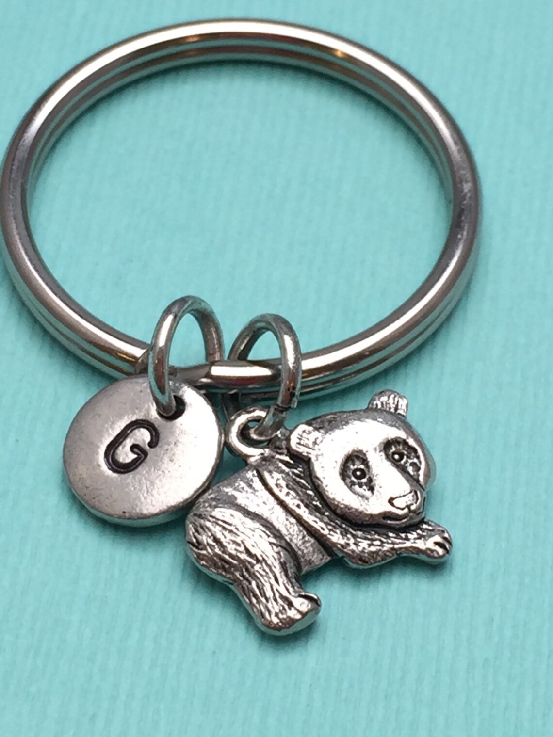 Panda Bear Keychain Animal Keychain Personalized Keychain - Etsy