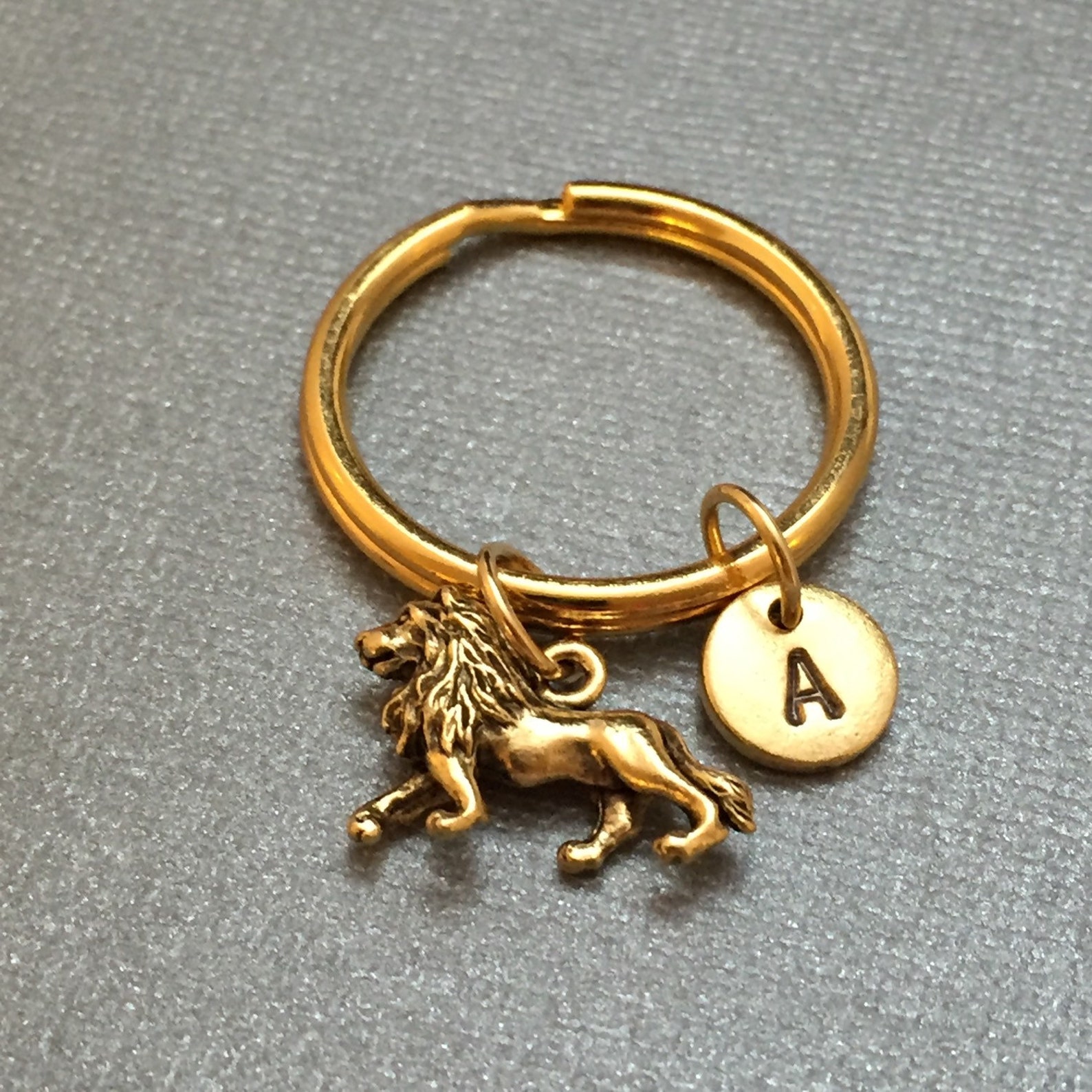 Lion Keychain Lion Charm Animal Keychain Personalized | Etsy