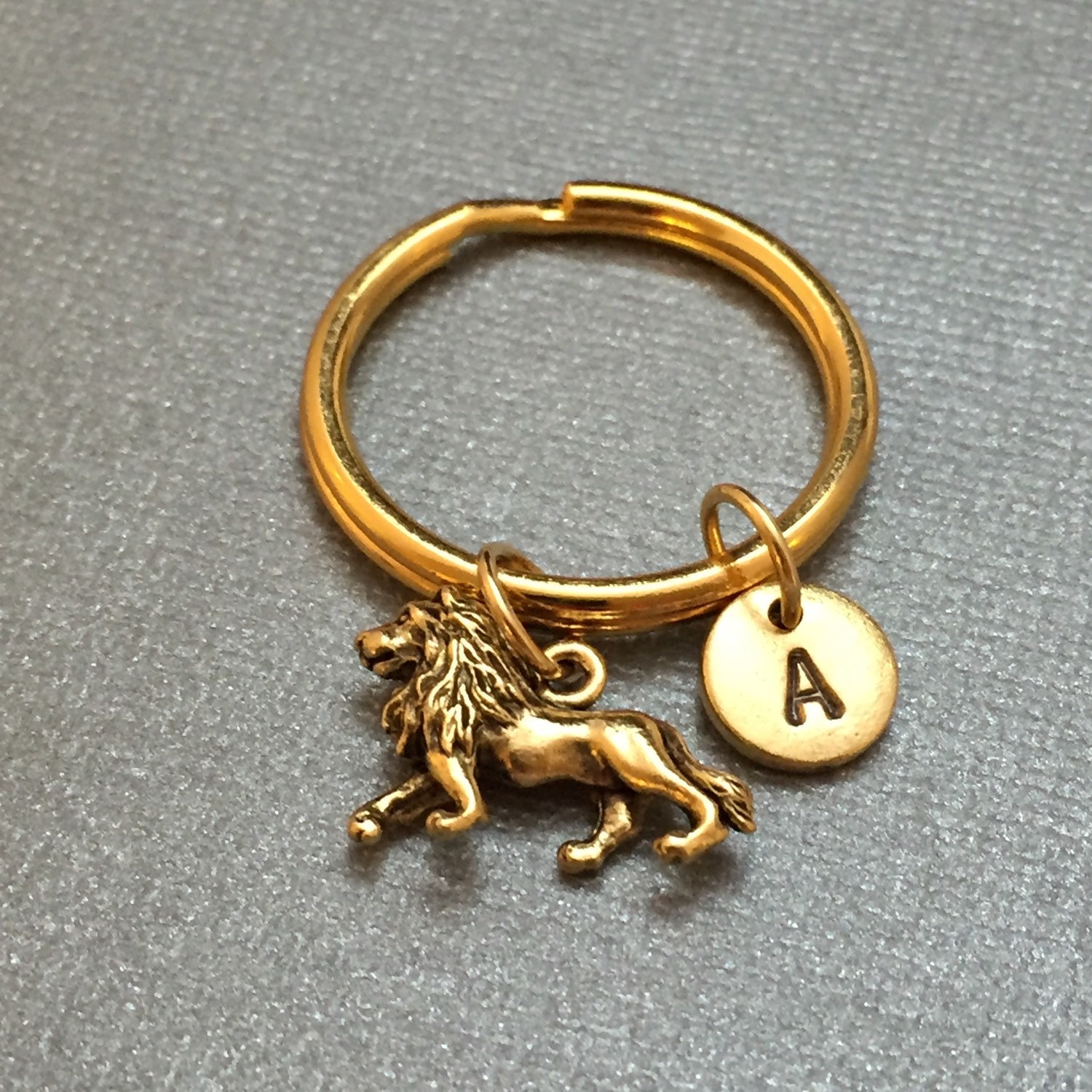 Lion Keychain Lion Charm Animal Keychain Personalized | Etsy