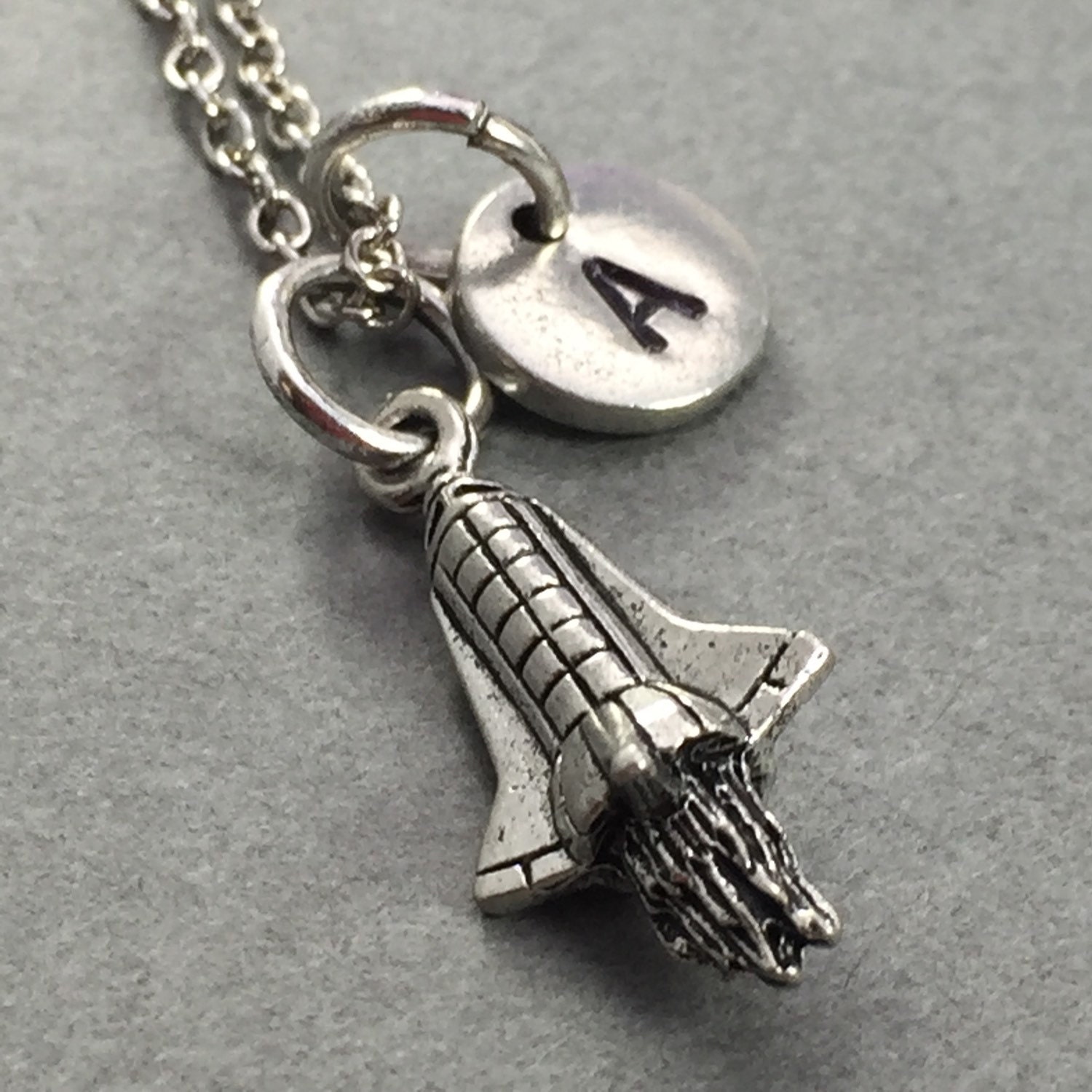 Rocketship necklace spaceship necklace rocket necklace | Etsy