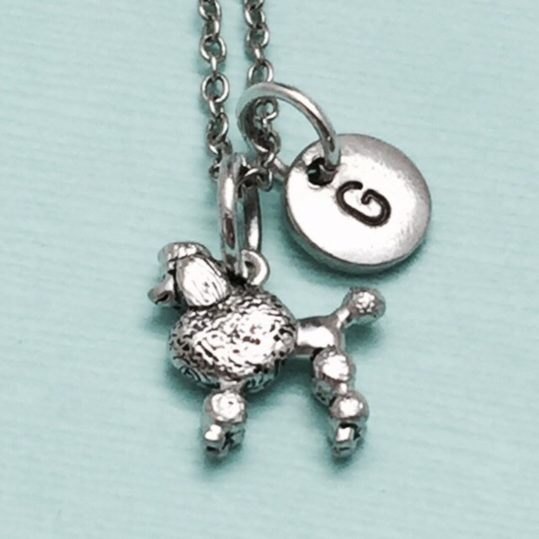 Poodle Necklace, Poodle Charm, Animal Necklace, Personalized Necklace ...