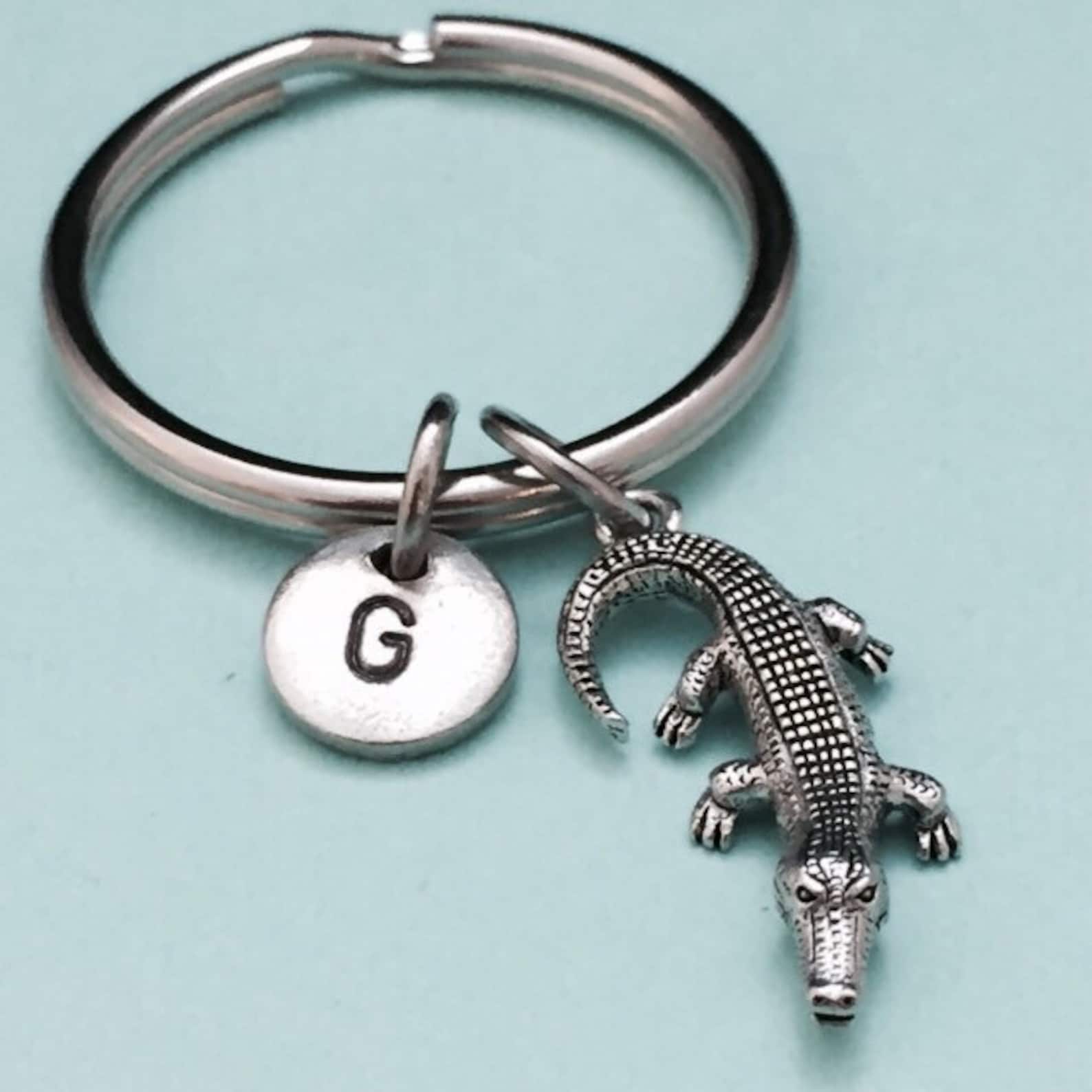 Alligator Keychain Alligator Charm Animal Keychain - Etsy