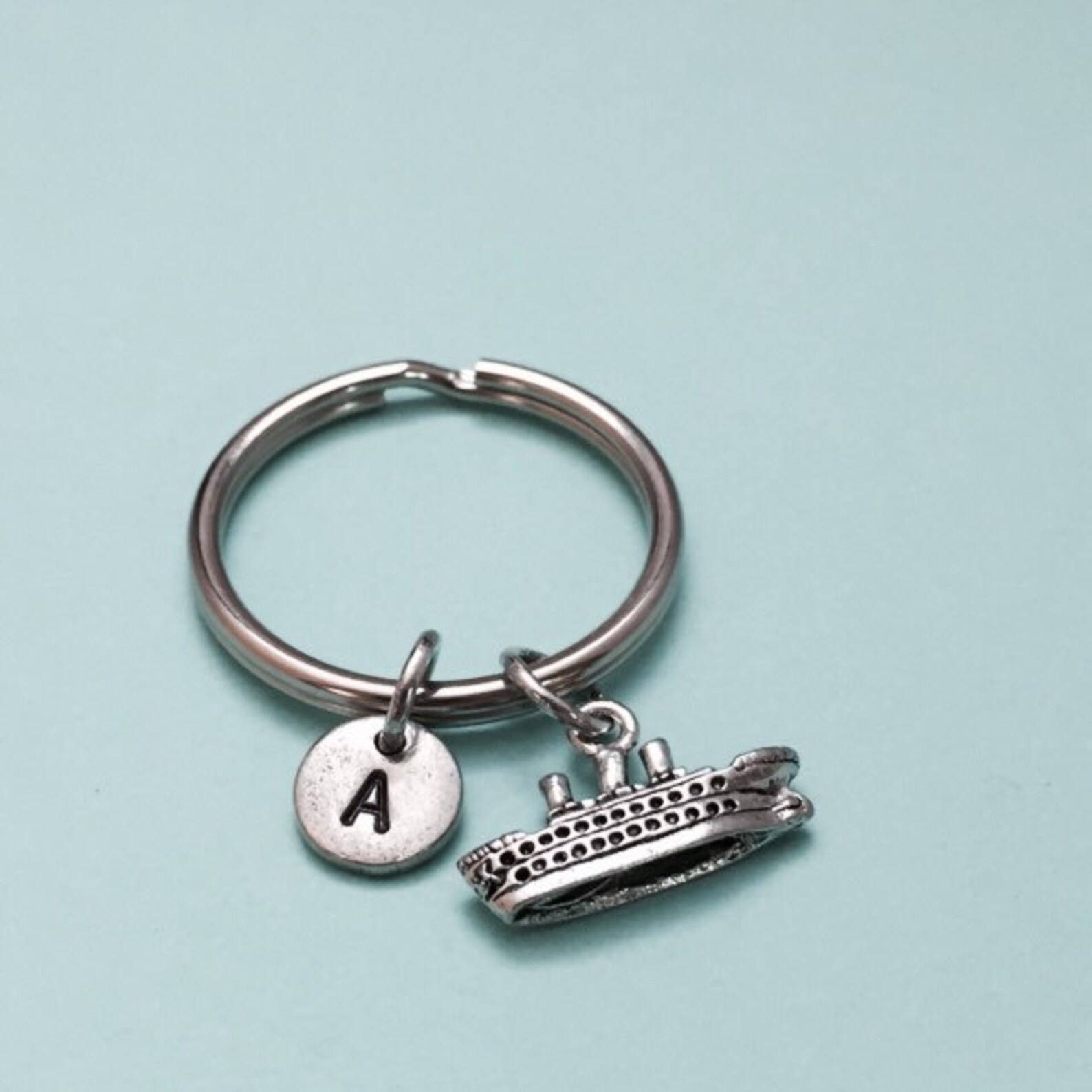 Cruise ship keychain cruise ship charm nautical keychain | Etsy