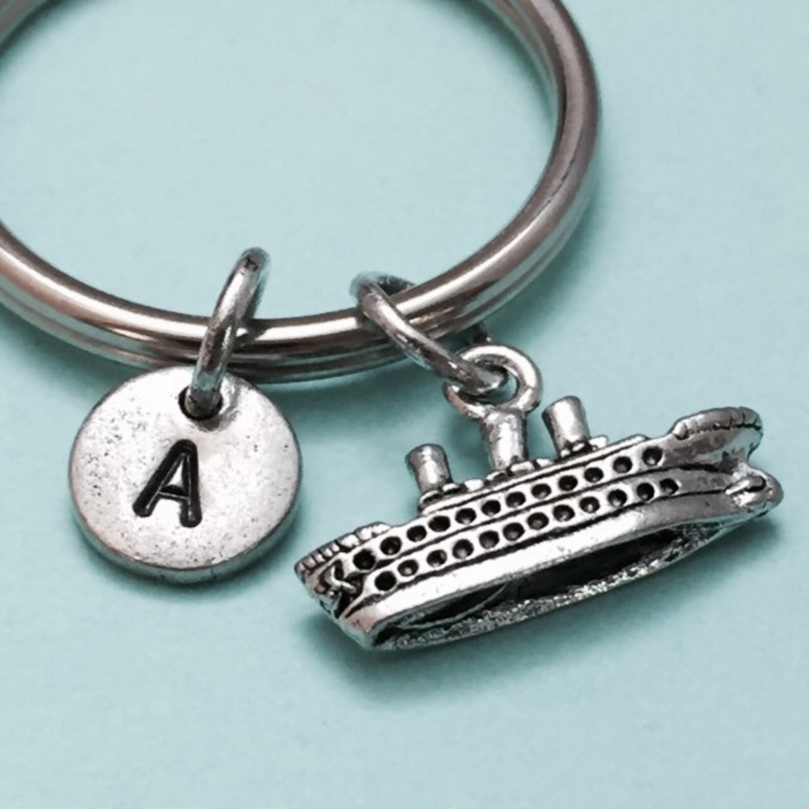 Cruise Ship Keychain, Cruise Ship Charm, Nautical Keychain ...