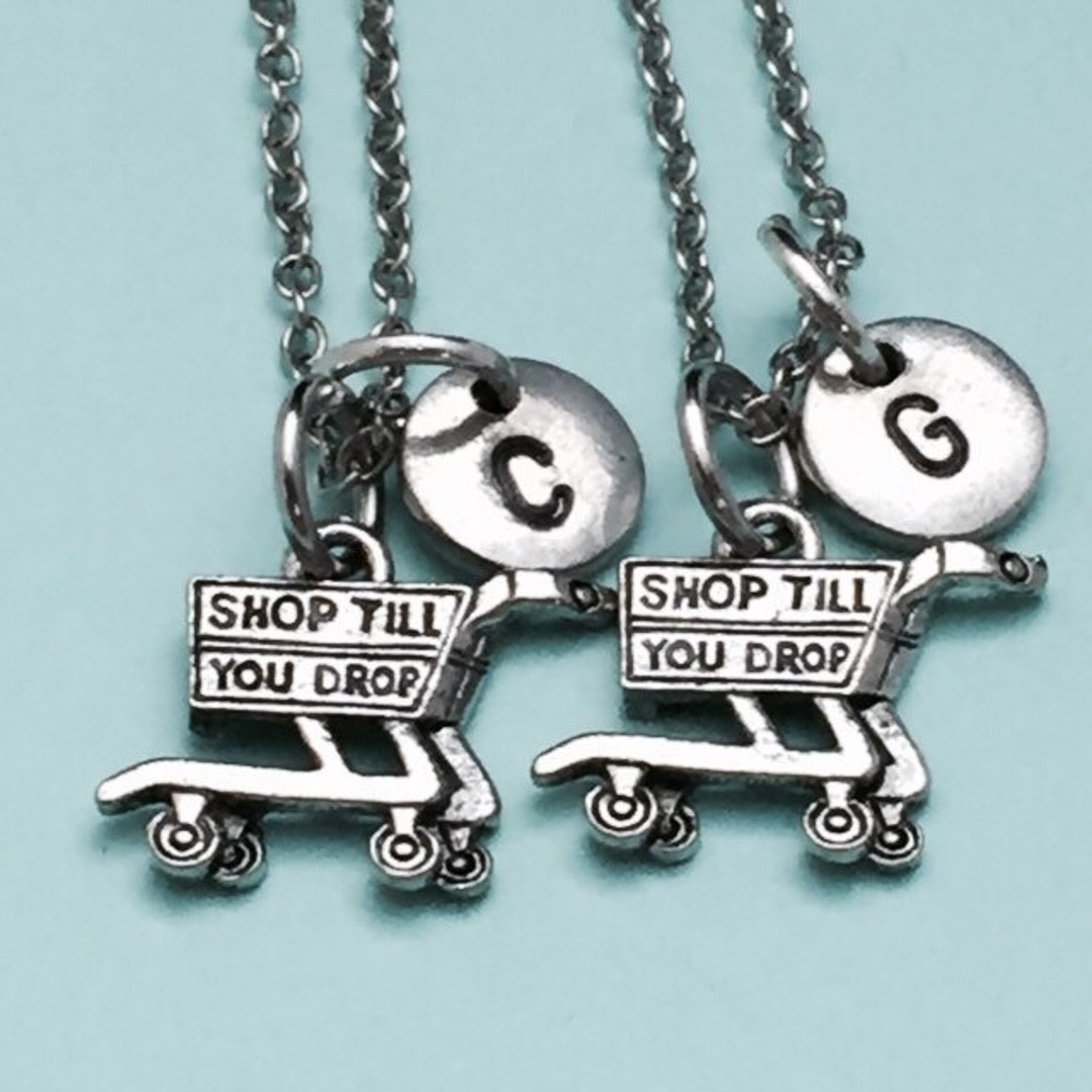 Best Friend Necklace, Shopping Cart Necklace, Shopping Necklace, Bff ...