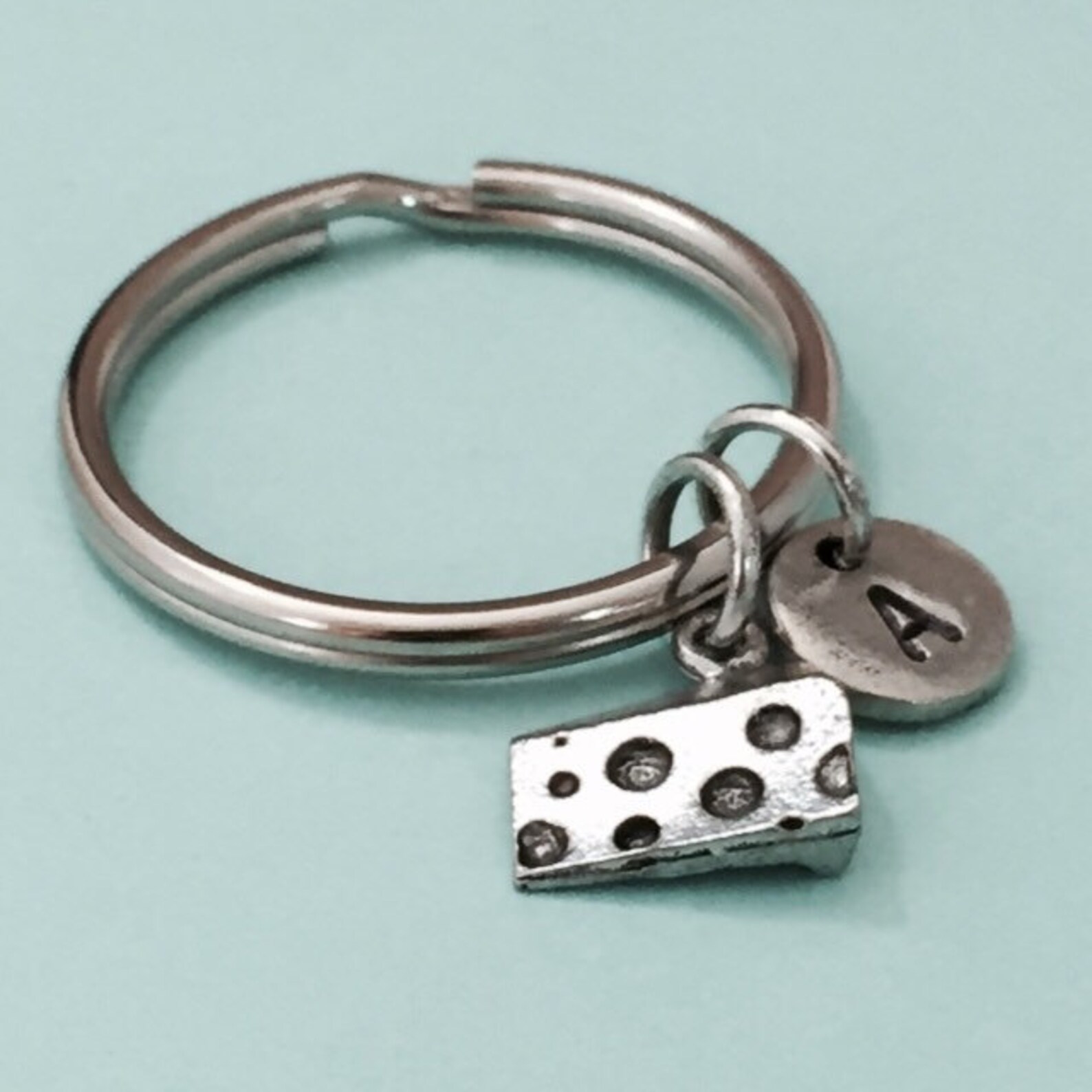 Cheese Keychain, Cheese Charm, Food Keychain, Personalized Keychain ...