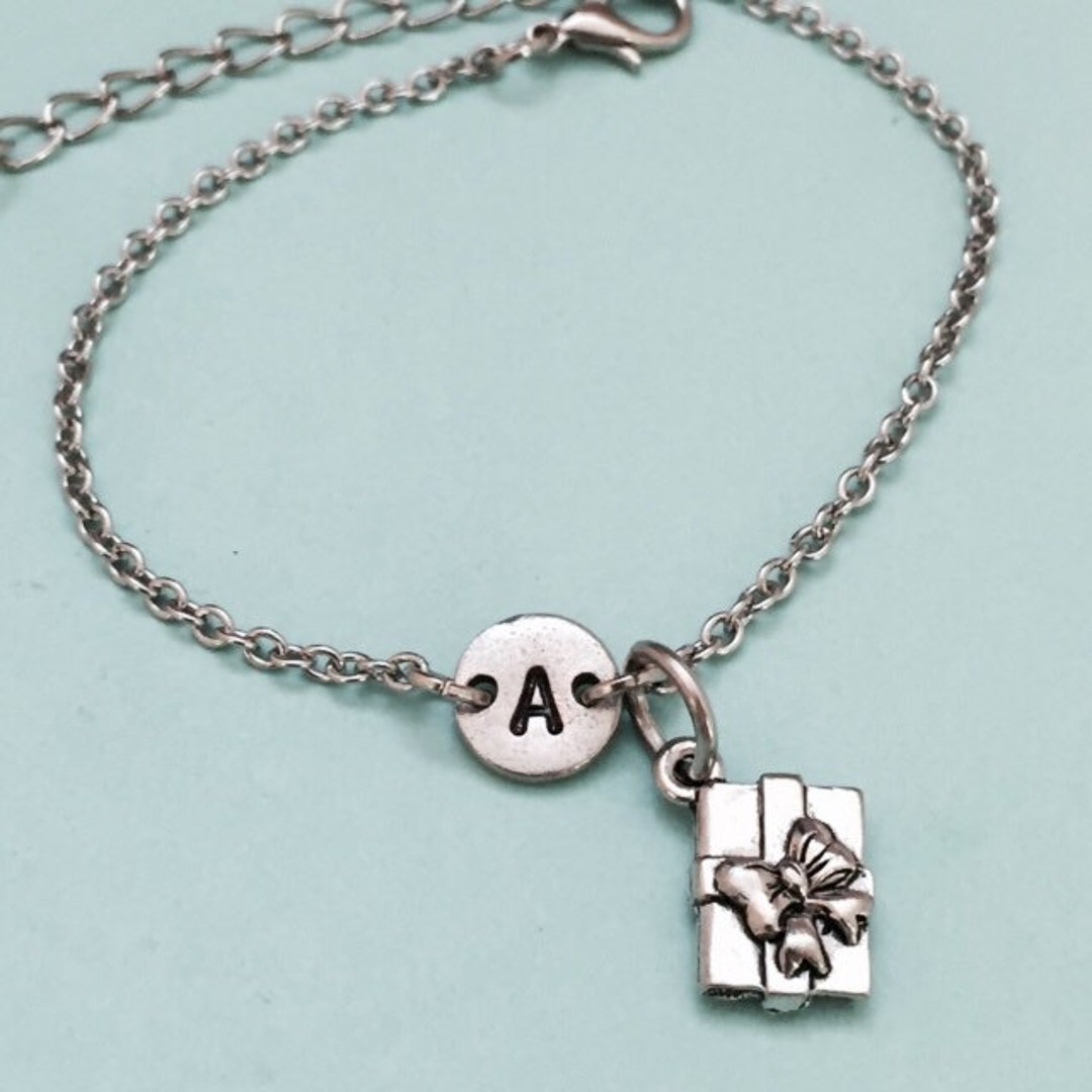 Christmas Present Charm Bracelet, Christmas Present Charm, Adjustable ...