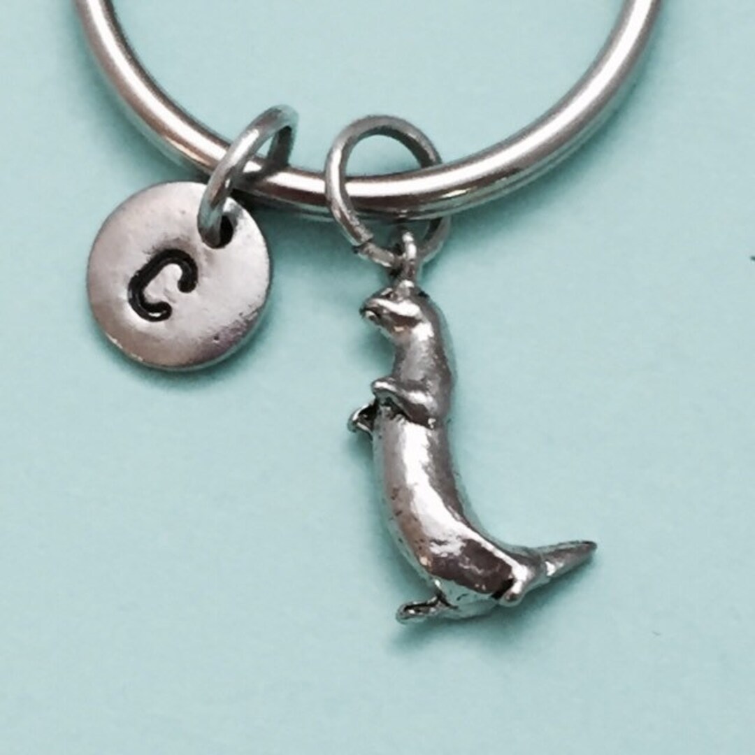 Otter Keychain, Otter Charm, Sea Otter Keychain, Animal Keychain ...