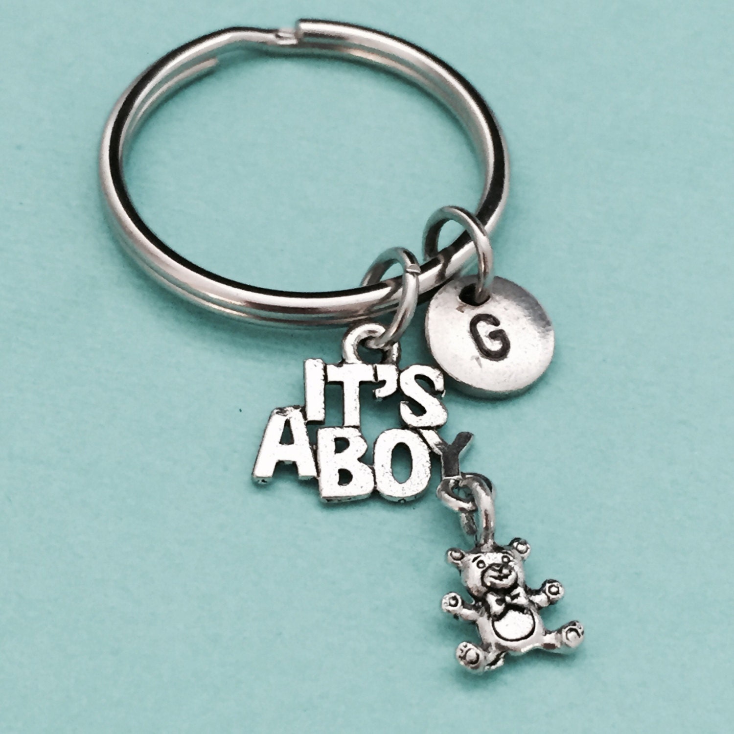 Its a boy keychain it's a boy charm baby keychain | Etsy