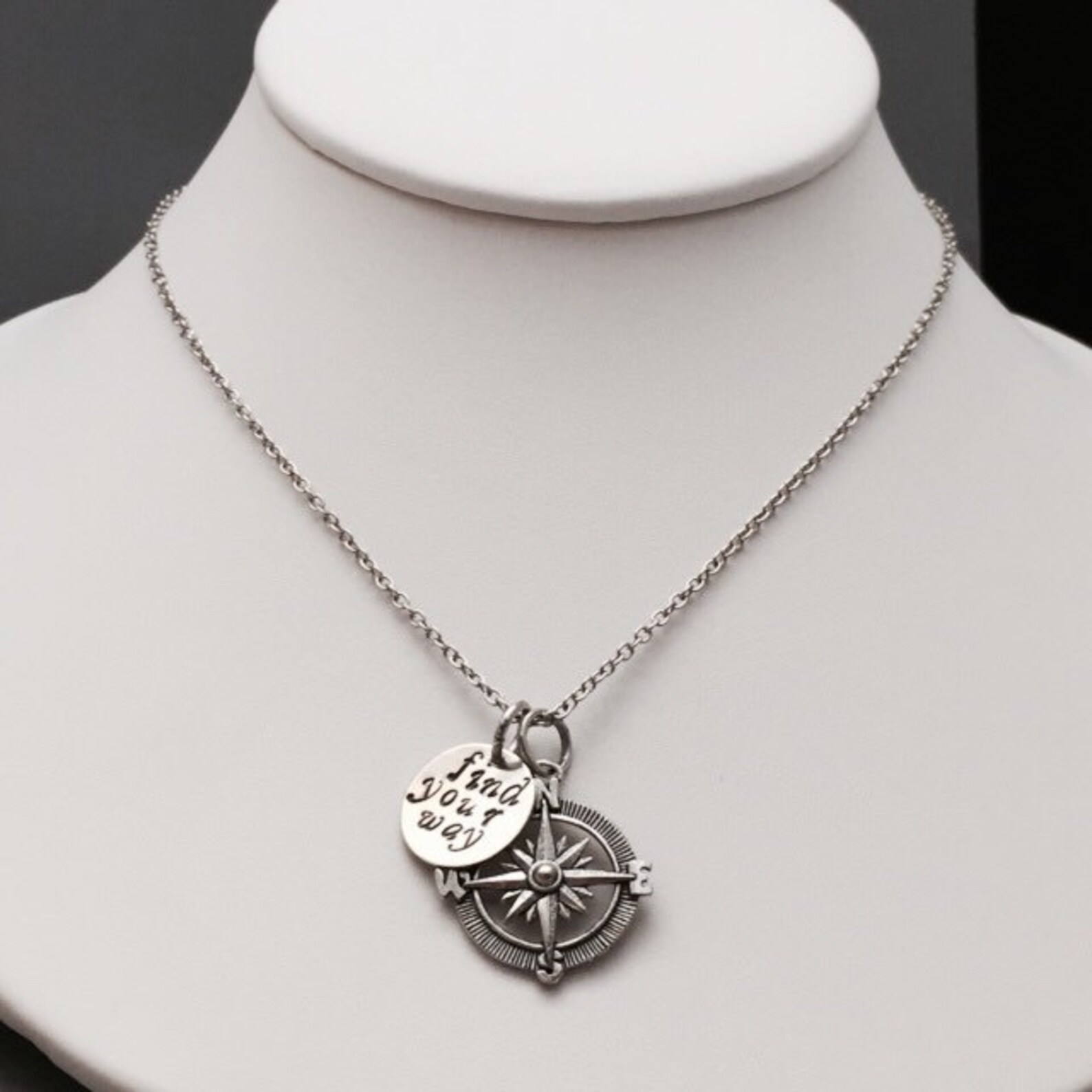Compass Necklace, Customized, Mother Daughter Necklace, Couples ...