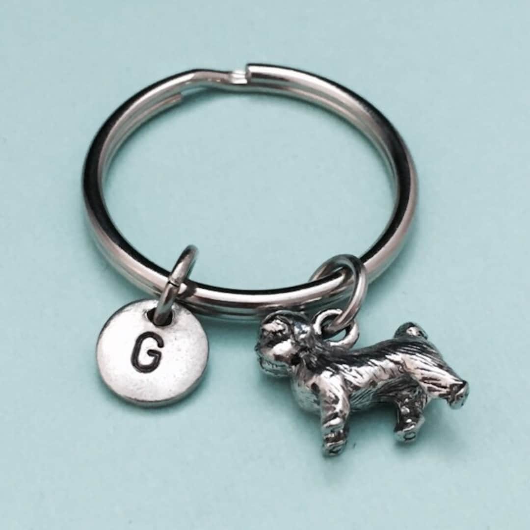 Shih Tzu Keychain, Shih Tzu Dog Charm, Dog Keychain, Personalized ...
