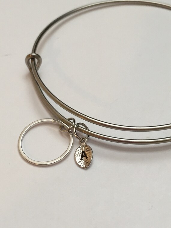 Circle Cut Out Bangle Circle Cut Out Charm Bracelet - Etsy