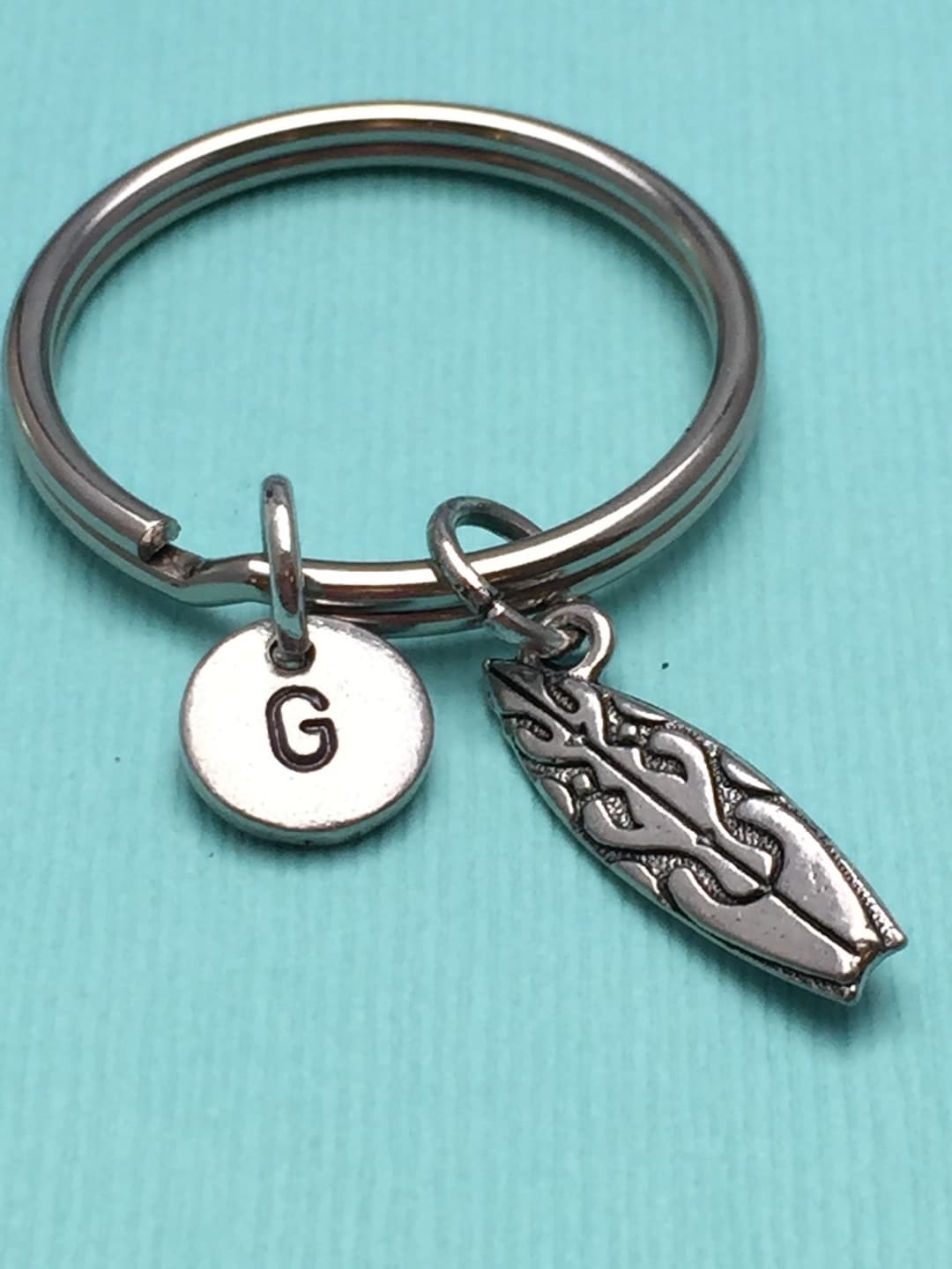 Surfboard Keychain, Surfing Keychain, Surfboard Charm, Personalized ...