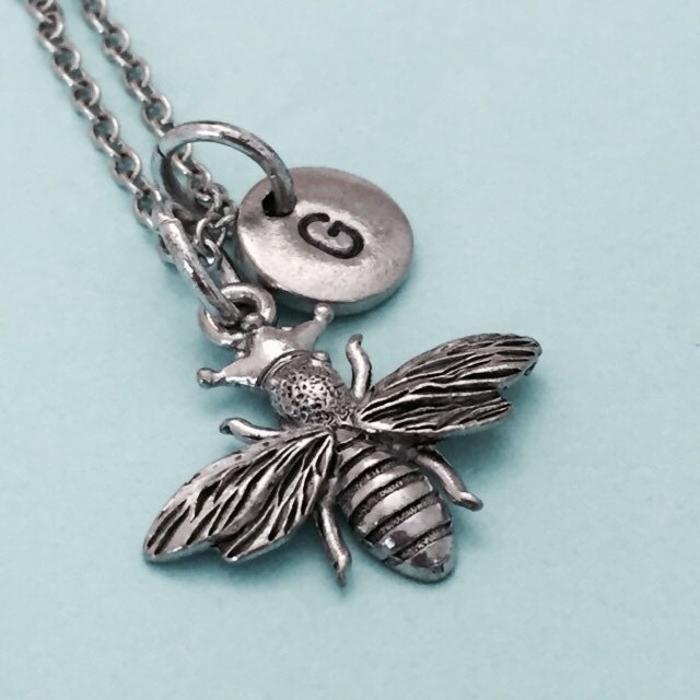 Queen Bee Necklace Queen Bee Charm Bee Necklace Bee Charm | Etsy