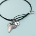 Shark Tooth Cord Bracelet Shark Charm Bracelet Adjustable - Etsy