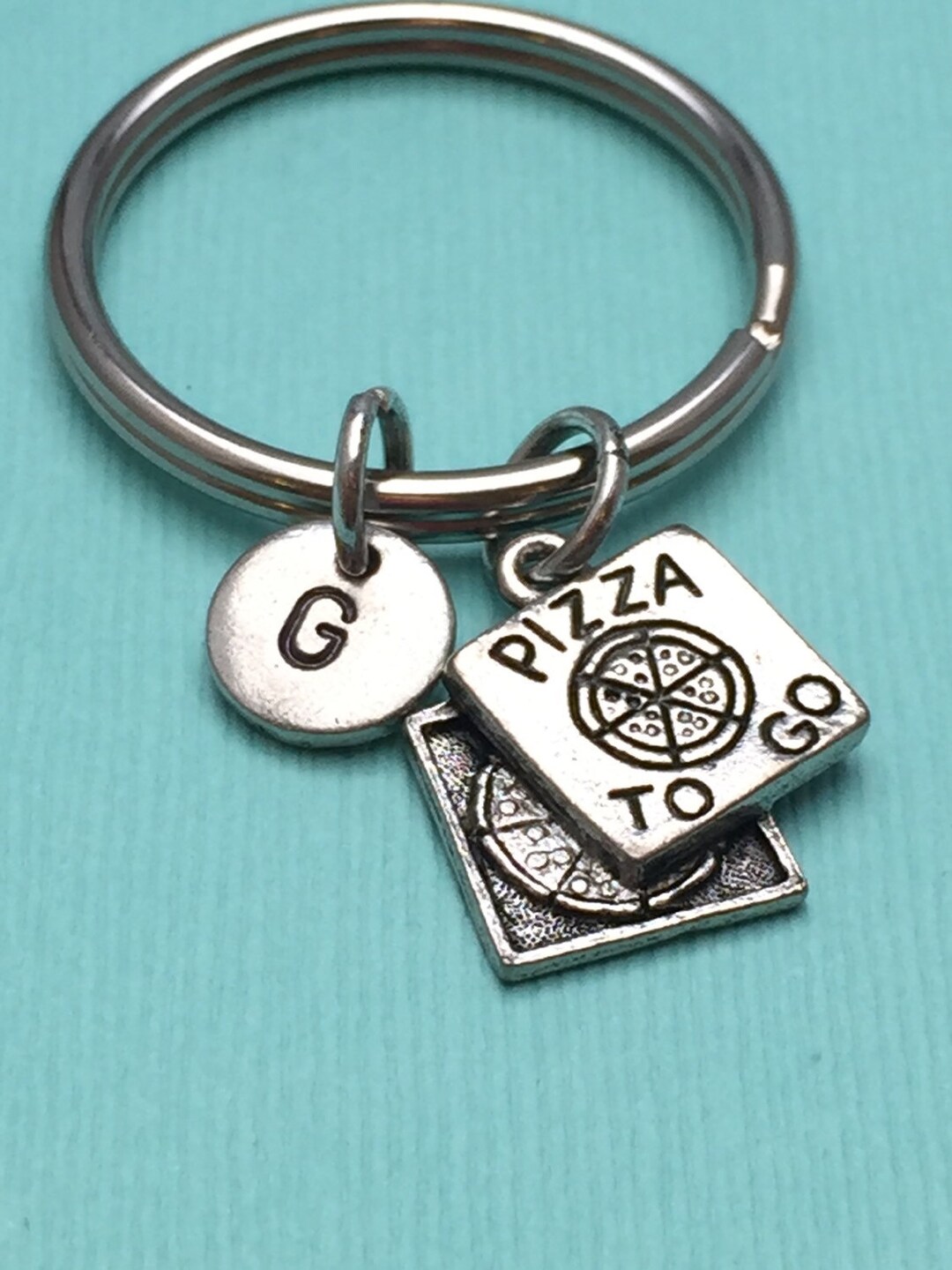 Pizza Keychain, Pizza Charm, Food Keychain, Personalized Keychain ...