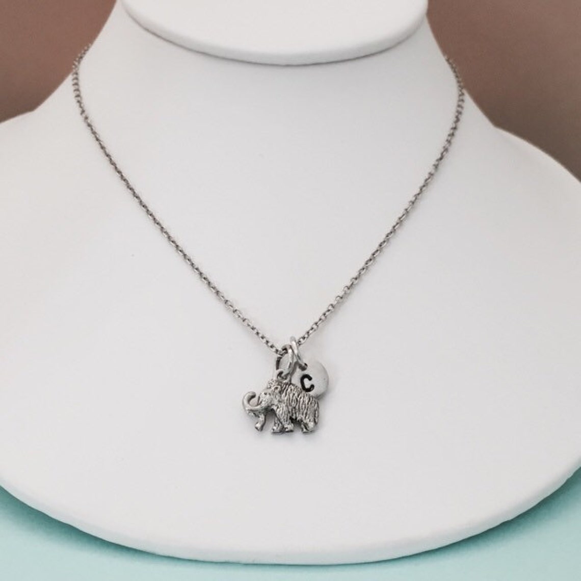 Mammoth Necklace, Mammoth Charm, Wooly Mammoth, Animal Charm, Ice Age ...