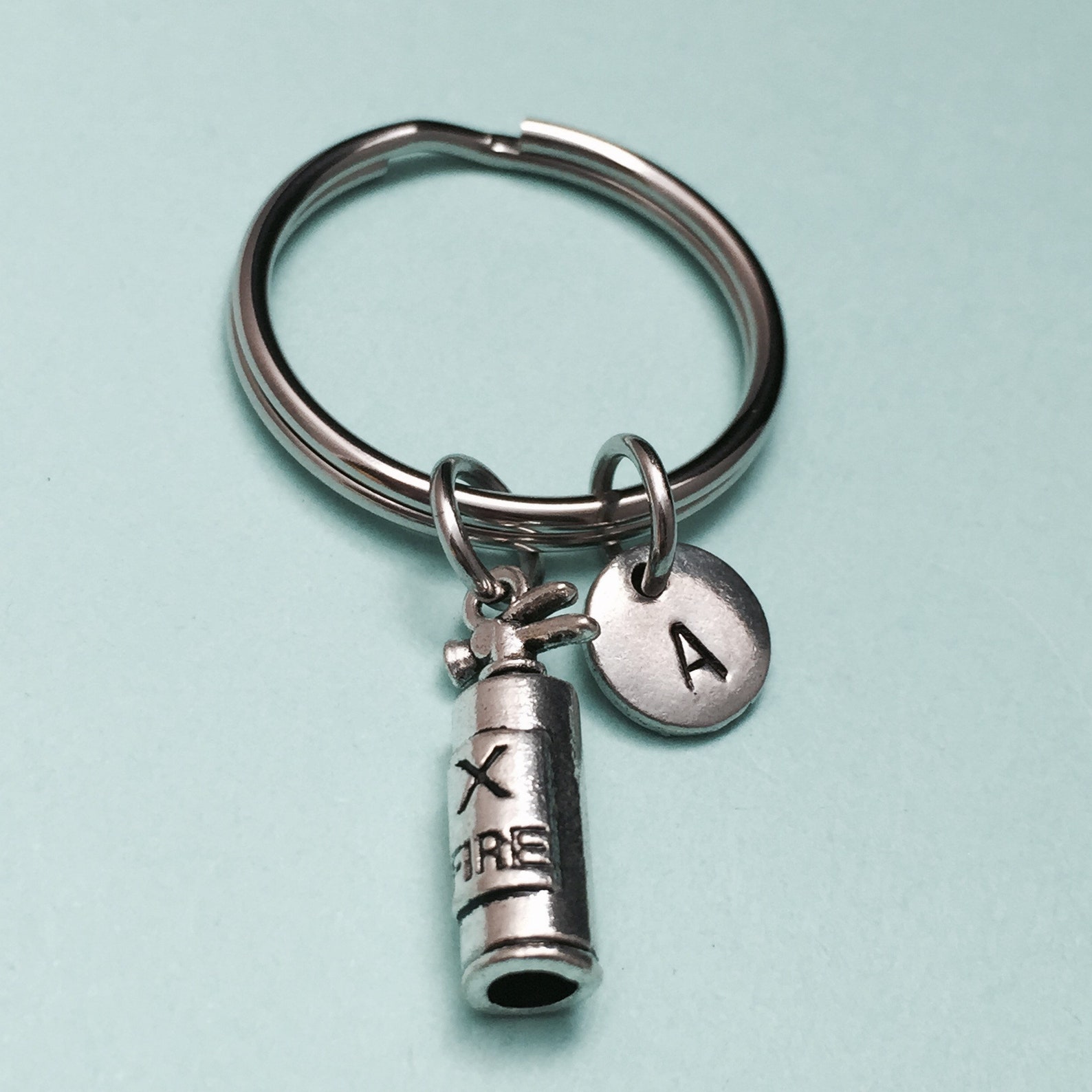 Fire Extinguisher Keychain, Fire Extinguisher Charm, Fireman Keychain ...