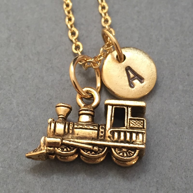 Gold Train Necklace - Etsy