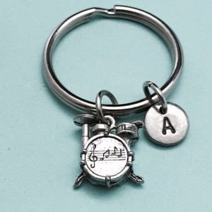 Drum Set Keychain, Drum Set Charm, Musical Instrument Keychain ...