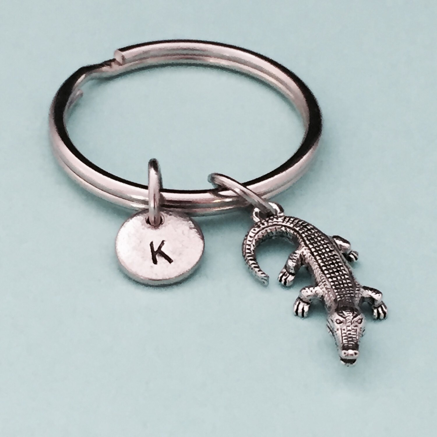 Crocodile keychain alligator keychain animal keychain | Etsy