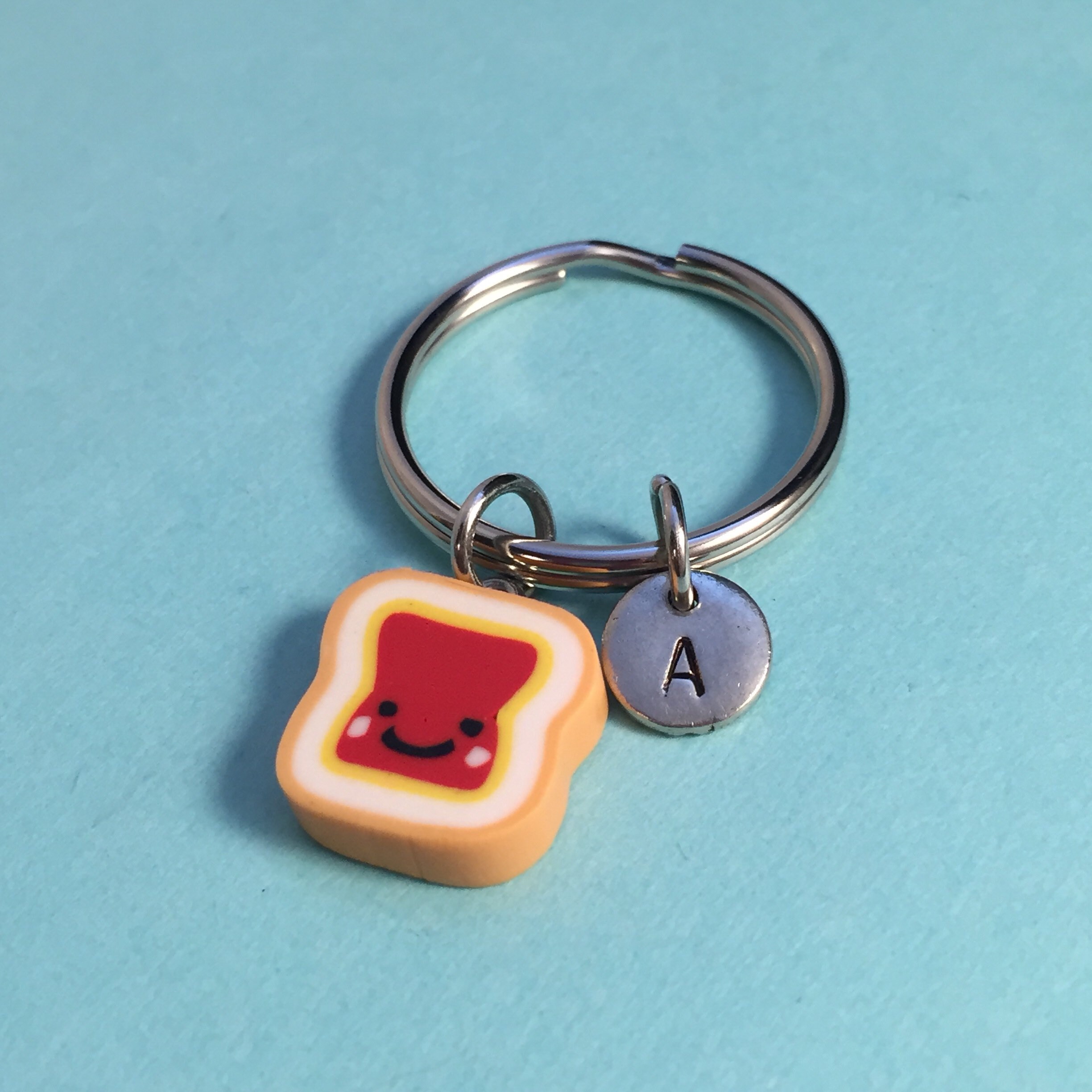 Slice of Bread Keychain Bread Charm Toast Keychain - Etsy