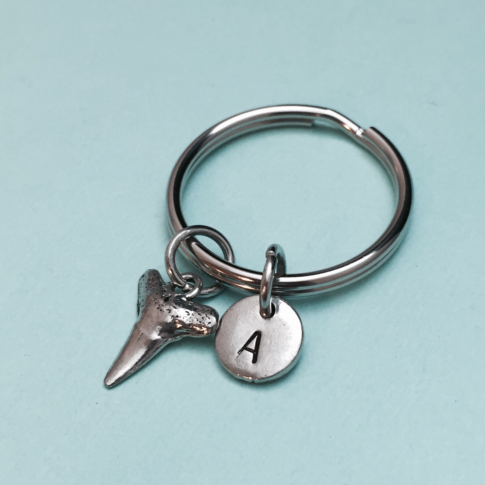Small Shark Tooth Keychain Shark Tooth Charm Shark Keychain | Etsy