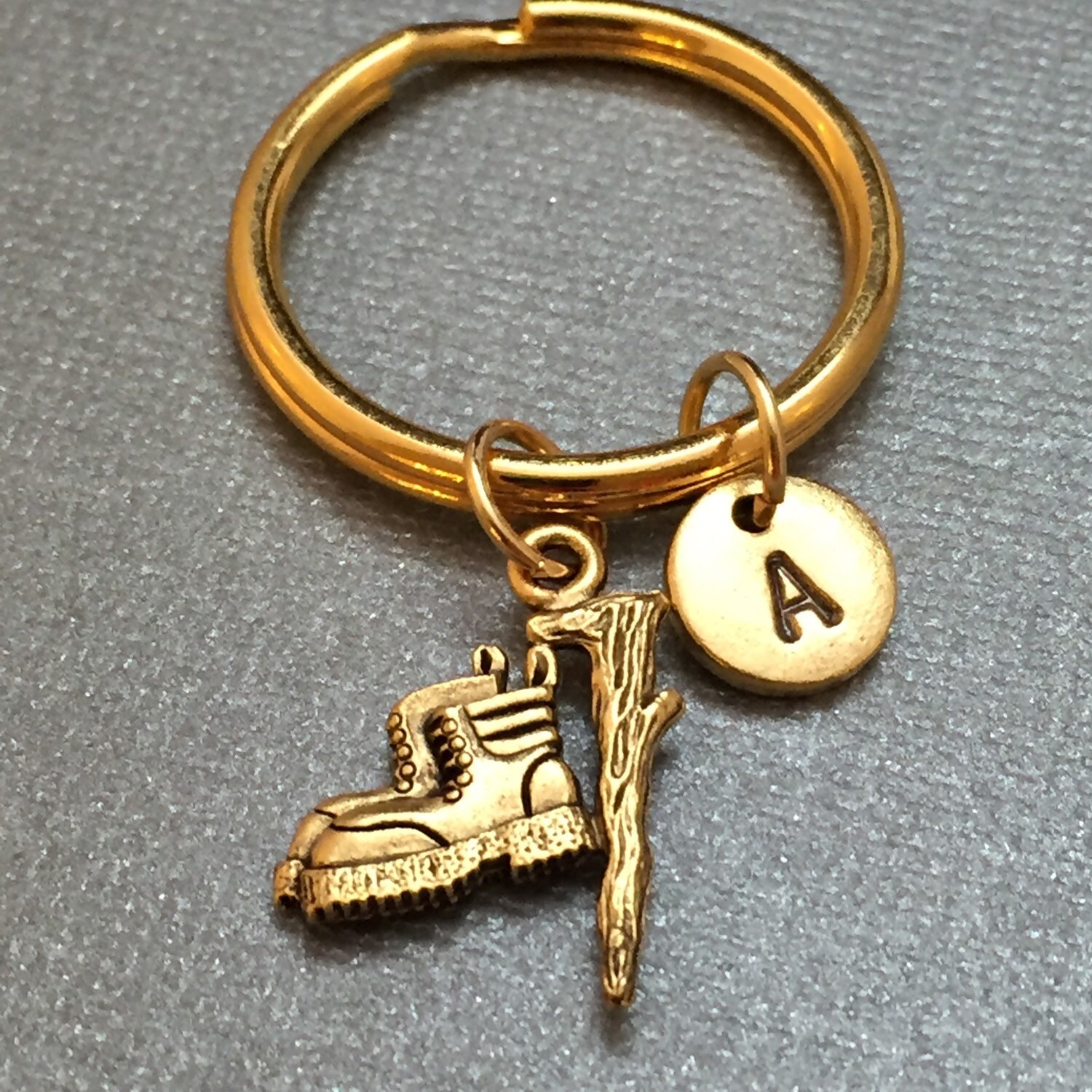 Hiking Boot Keychain Hiking Boot Charm Camping Keychain - Etsy