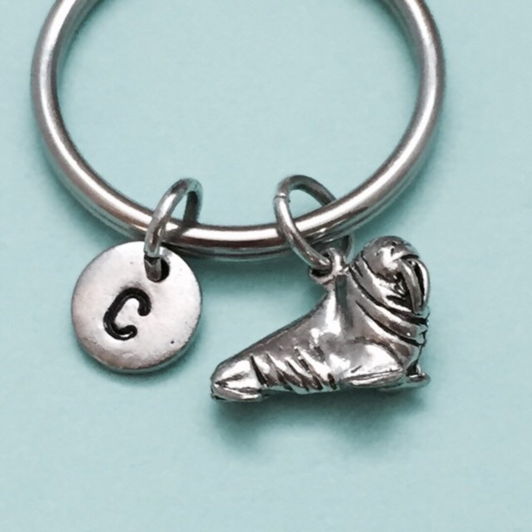 Walrus Keychain, Walrus Charm, Sea Animal Keychain, Personalized ...
