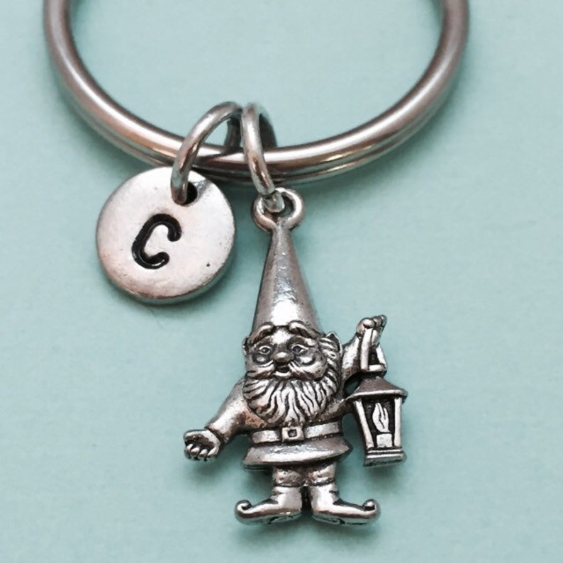Gnome Keychain Gnome Charm Garden Gnome Keychain | Etsy