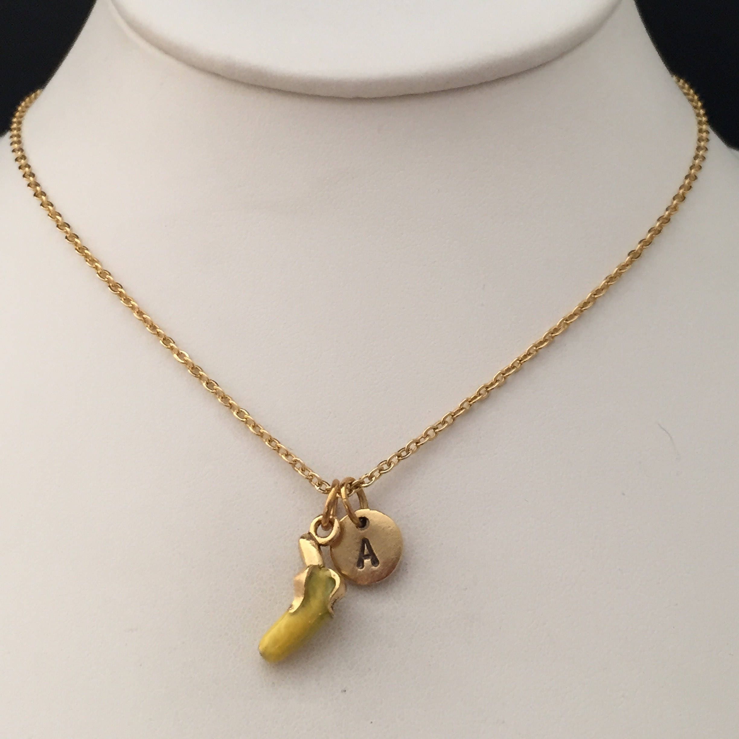 Banana necklace banana charm food necklace personalized | Etsy